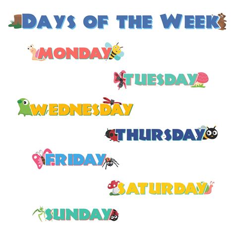 Days Week Chart Free Printable Printable Templates