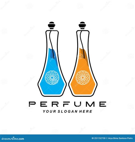 Luxury Perfume Bottle Logo Design Illustration For Cosmetics Beauty