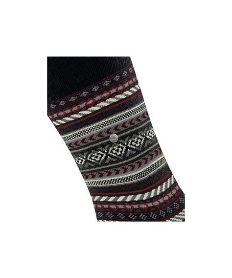 Burlington Fair Isle Sok Zwart The English Hatter