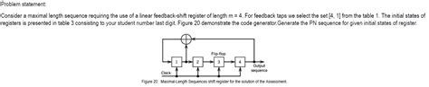 Solved Problem Statement Consider A Maximal Length Sequence