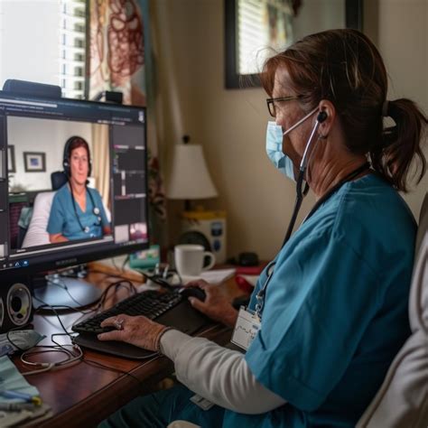 Premium Photo Woman Wearing Face Mask While Sitting In Front Of Computer