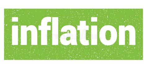 Inflation Text Written On Green Stamp Sign Stock Illustration Illustration Of Stamp Word