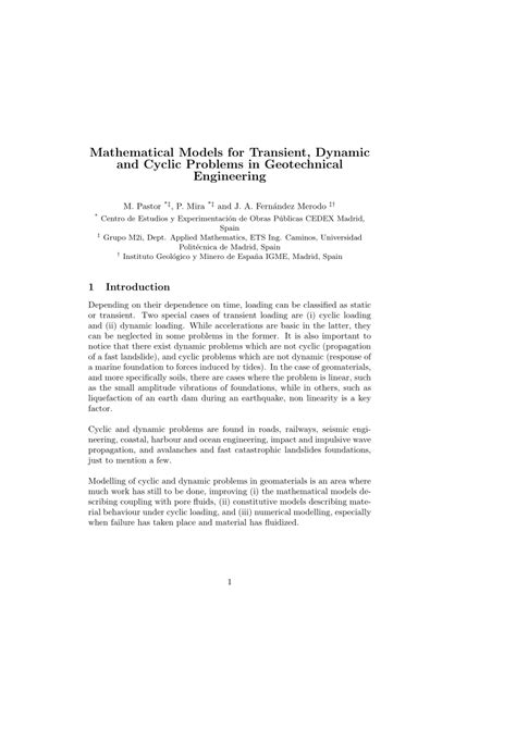 pdf mathematical models for transient dynamic and cyclic problems in