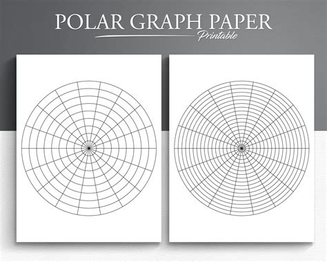 Printable Polar Graph Paper Circular Graph Paper Radial Graph Paper
