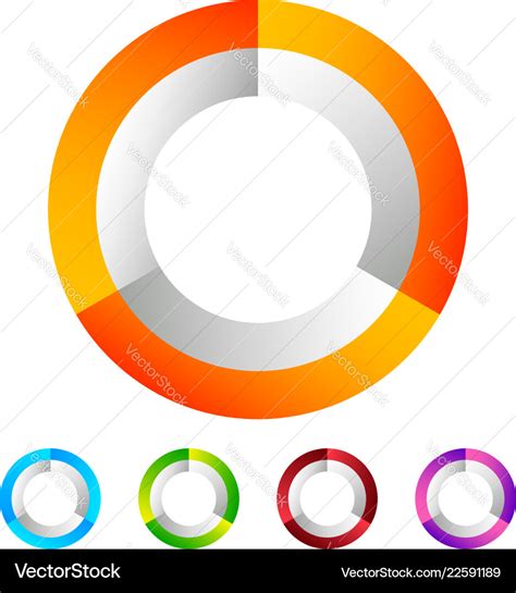 Segmented Circle Generic Abstract Icon Circular Vector Image