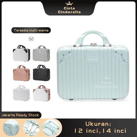 Jual 【cc】ready Stock Koper Berkapasitas Besar 12 Inch Tas Kosmetik Wanita 14 Inch Koper Murah