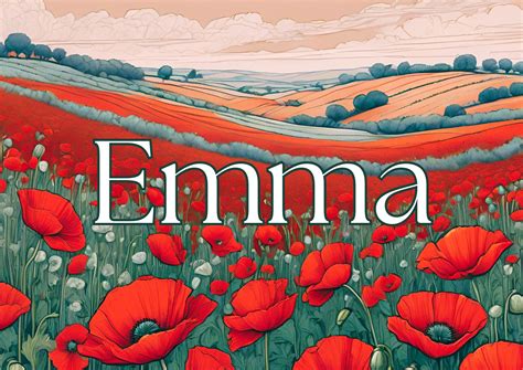 Emma Printable A3 Poster Printable A3 Landscape Poster With Name Emma