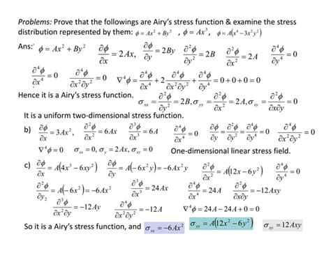 5 Stress Function Pdf Physics Science