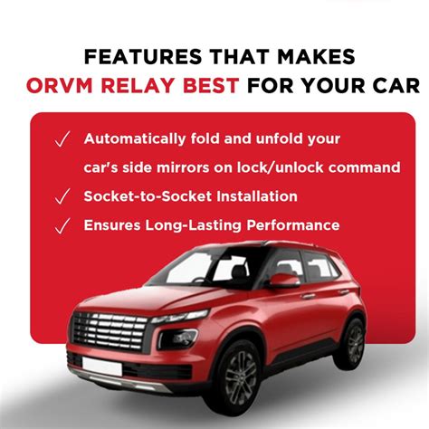 Shop Auto Fold Orvm For Car Side Mirror Control Rd Overseas