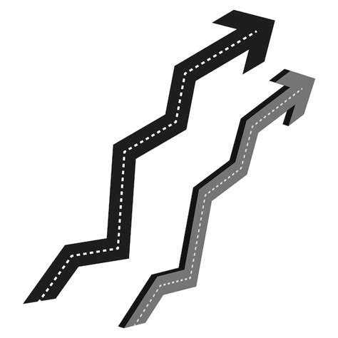 Premium Vector Diverging Arrows Design Black And White Directional