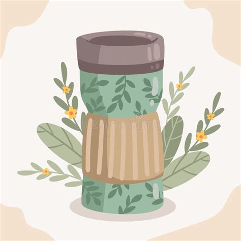 Flat Design Eco Cup Vector Illustration Stock Vector Illustration Of