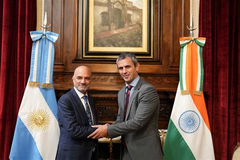 Martin Menem Mantuvo Un Encuentro Con El Embajador De La India En Argentina