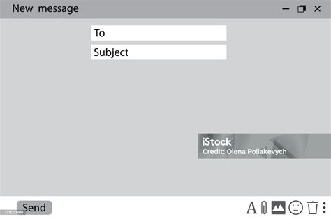 이메일 메시지 상자입니다 메일 창 템플릿 빈 이메일 격리된 텍스트 상자입니다 컴퓨터 화면입니다 스톡 이미지 Eps 10 0명에 대한 스톡 벡터 아트 및 기타 이미지 Istock