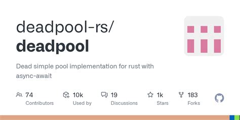 Github Deadpool Rsdeadpool Dead Simple Pool Implementation For Rust