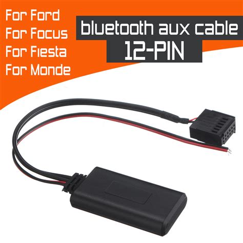 12pin Bluetooth Adapter Aux Cable 12v For Ford Focus Fiesta Monde Electronic Pro