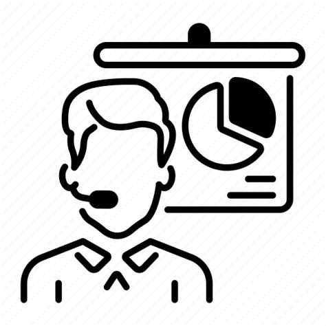 Statistician Demonstration Analyst Infographics Presentation Icon Download On Iconfinder