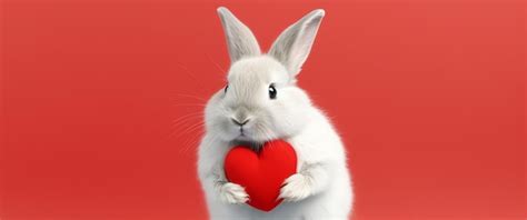 Premium Ai Image Rabbit In Love Ai Generated