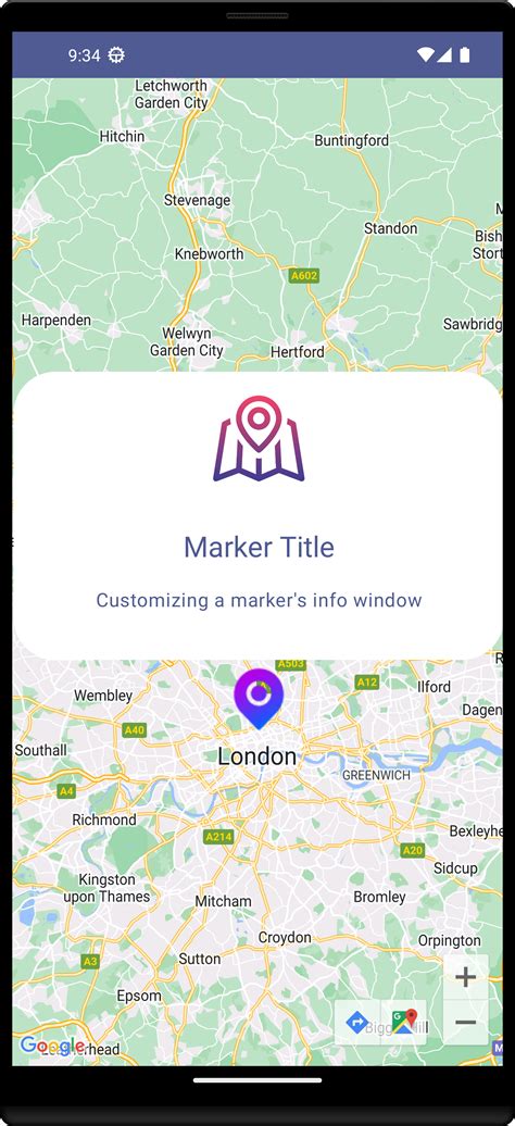 custom info window on map marker clicks in android using jetpack