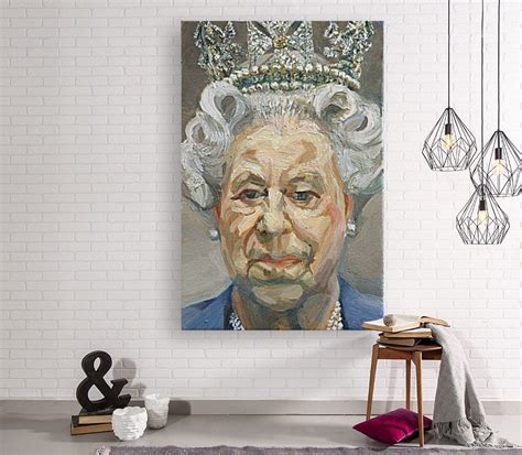 Lucian Freud Her Majesty Queen Elizabeth Iicanvas Etsy Uk
