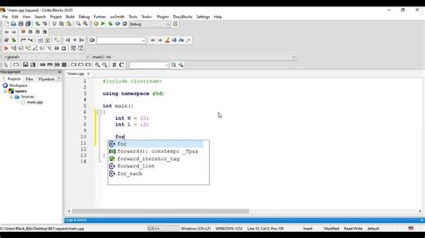 c rectangle code youtube