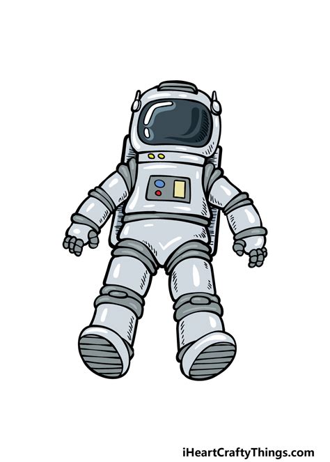 Astronaut Drawing Simple How To Draw An Astronaut Easy Drawing Art