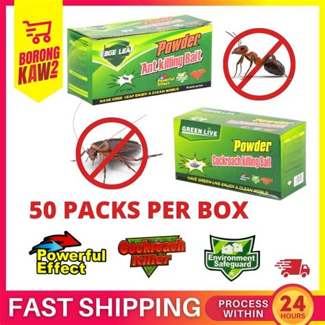 50 Pack Box Powder Cockroach Ant Bait Hot Selling High Quality
