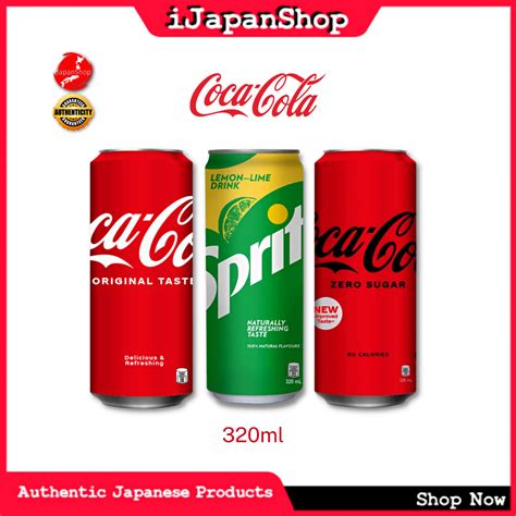 Coca Cola Coke Zero Sprite Carbonated Drinks In Can 320ml Shopee