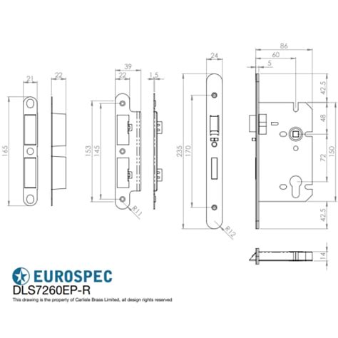 Eurospec Easi T Contract Din Euro Profile Sashlock Radius Escape Lock