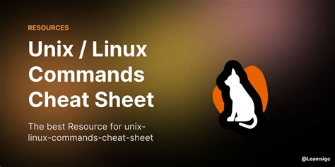 Unix / Linux Commands Cheat Sheet | Must Know Resources for Developers ...