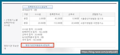 법인 주소이전 변경등기 관할 외 이전 3 등록면허세 입력하기 네이버 블로그