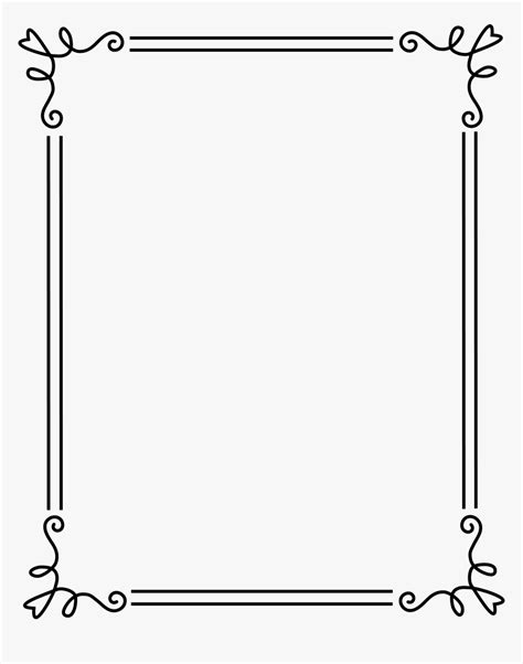 Simple Page Borders For Word Bordas Para Textos Modelo Carta Bloco