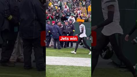 Sauce Gardner Celebrating With A Cheesehead After Win New York Jets Vs