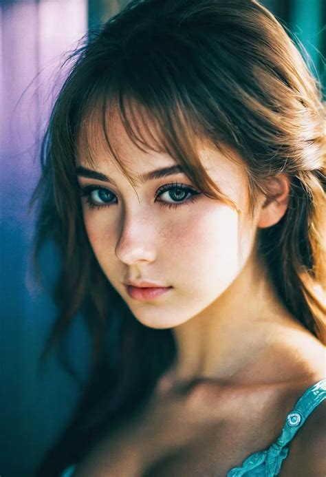 Anime Porträt Eines Russischen Mädchens Mit Niedlichem Gesicht Stable