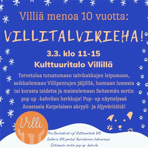 Villiä Menoa 10 Vuotta Talvirieha Su 332024 Pro Rantakivet Ry