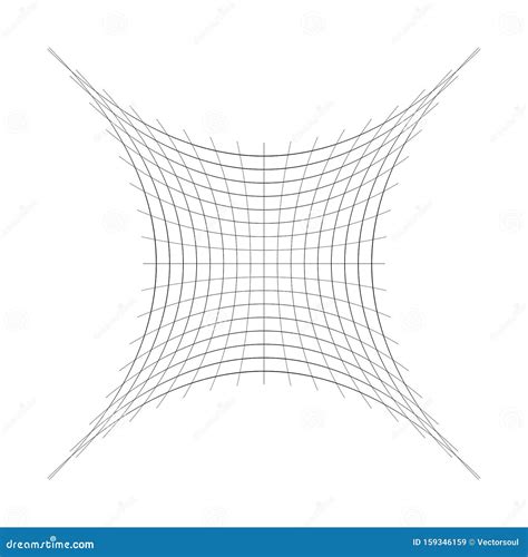 Compressed Squeeze Squish Distortion On Grid Mesh Concave 4 Point