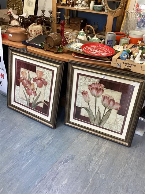 Two Framed Pamela Gladding Still Life Prints Of Flowers Badgers Auctions