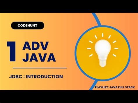 Advanced Java JDBC Introduction Lect 1 YouTube