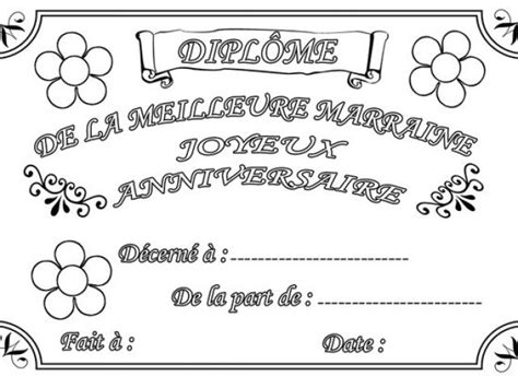 Coloriage Diplome Dela Meilleure Maman Coloriage Joyeux Anniversaire Ma