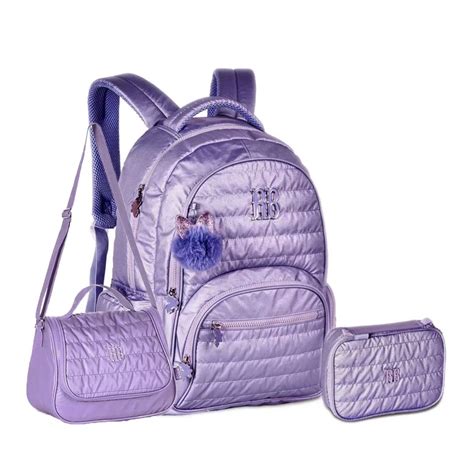 Kit Mochila Costas Rebecca BonBon Lancheira e Estojo em Promoção na
