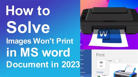 how to solve images won t print in ms word document youtube