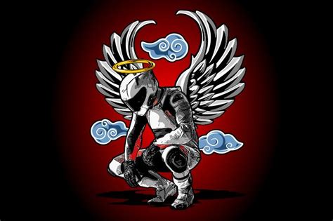 Winged Racer Squatting Vector Template Graphic By Jellybox999
