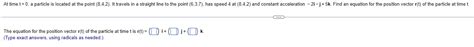 solved the equation for the position vector r t of the