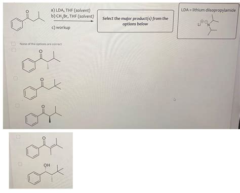 Solved Lda Lithium Diisopropylamide A Lda Thf Solvent