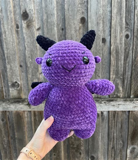 Devil Plushie Crochet Halloween Plush Purple Stuffed Devil Etsy