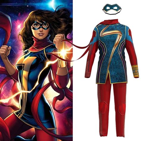 Msmarvel Costume Kamala Khan Cosplay Captain Superhero Movies Comic