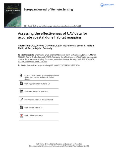 Pdf Assessing The Effectiveness Of Uav Data For Accurate Coastal Dune