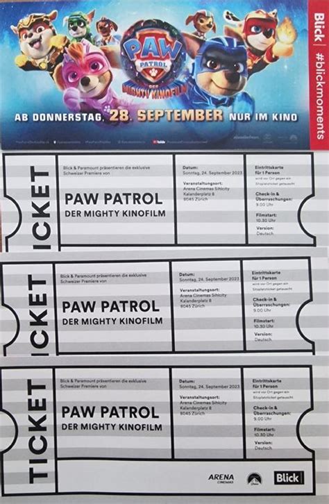 Paw Patrol Der Mighty Kinofilm Schweizer Premiere Kaufen Auf Ricardo