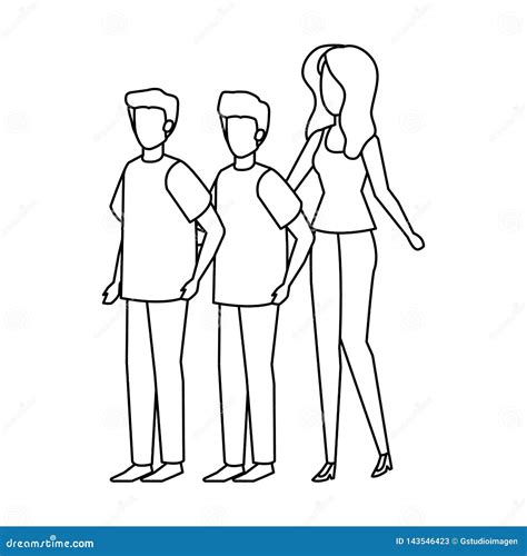 Group Of People Characters Stock Vector Illustration Of Organization