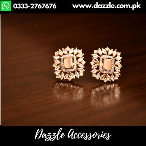 Pink Silver Stud Earrings Dazzle Accessories
