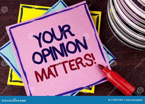 Word Writing Text Your Opinion Matters Motivational Call Business